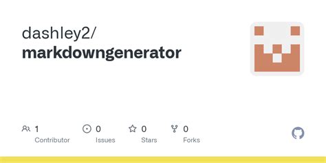 GitHub Dashley Markdowngenerator