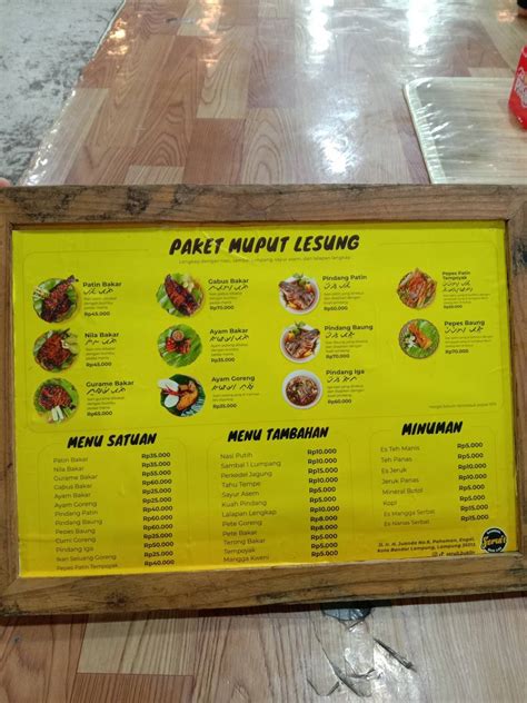 Menu At Sambal Seruit Buk Lin Pahoman Restaurant Bandar Lampung