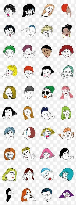 各式各样的简笔画人头png图片素材下载 图片编号ydowpkbp 免抠素材网