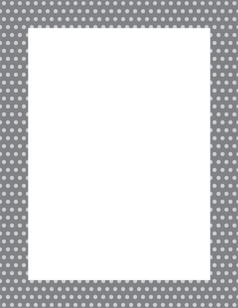 Printable Gray Mini Polka Dot Page Border