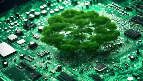 Premium Photo A Computer With A Tree On It And A Tree On The Bottom