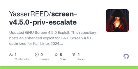 GitHub YasserREED Screen V4 5 0 Priv Escalate Updated GNU Screen 4 5