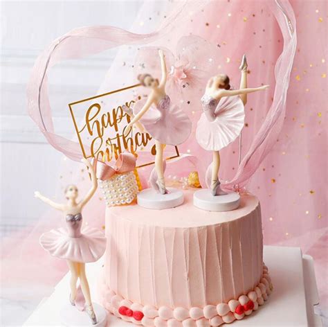舞蹈芭蕾女孩蛋糕装饰摆件网红少女儿童生日甜品台装扮插件公仔 虎窝淘