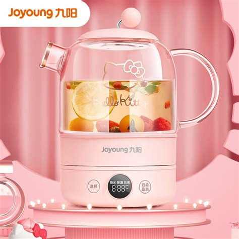 九阳（joyoung）hello Kitty联名款养生壶煮茶壶电水壶热水壶烧水壶家用多功能 玻璃花茶壶k08 D601xk 融创集采商城
