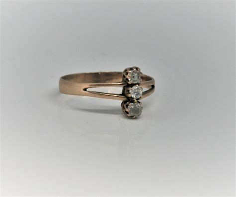 Proantic Antique K Gold And Diamonds Ring