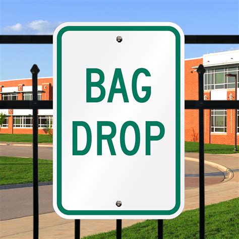 Bag Drop Signs For Golf Courses