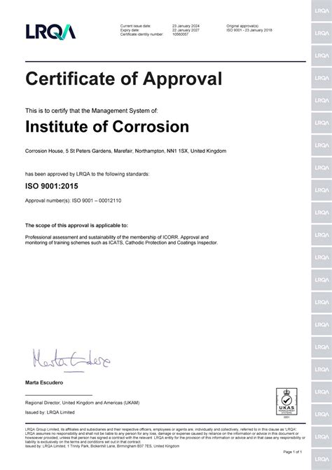 Quality Management And Policies Institute Of Corrosion