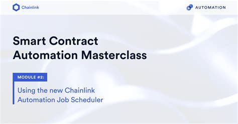 Using The New Chainlink Automation Job Scheduler Chainlink