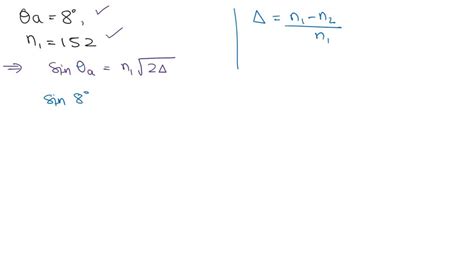Solved For A Multimode Step Index Fiber The Refractive Indices Of The