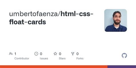 GitHub Umbertofaenza Html Css Float Cards