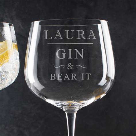 Personalised Gin Goblet Engraved Gin Balloon Gin Lovers Etsy Uk