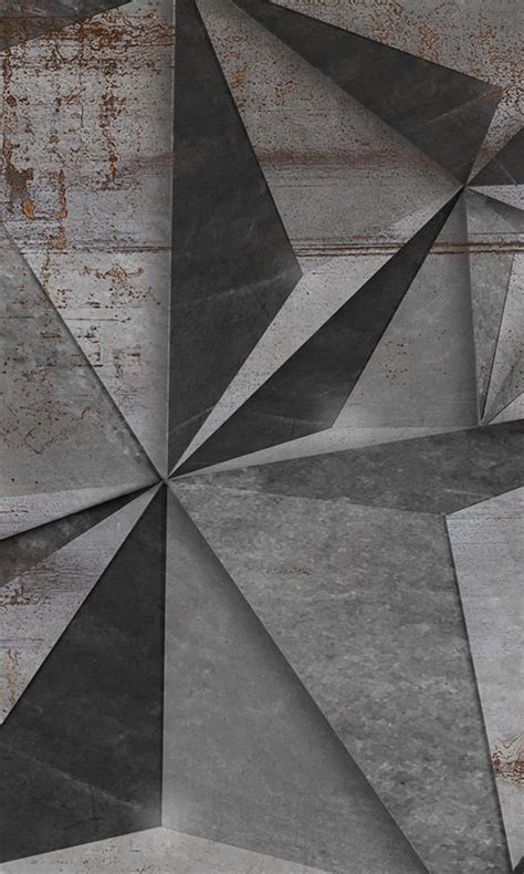 Rusty Grey Angular Wall Mural M9932