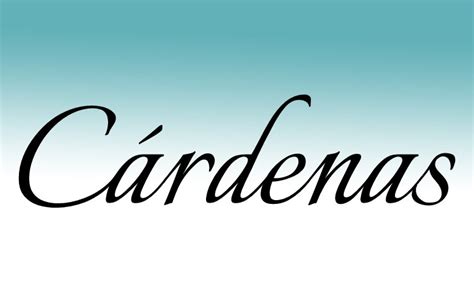 Cu L Es El Origen Del Apellido C Rdenas Sooluciona