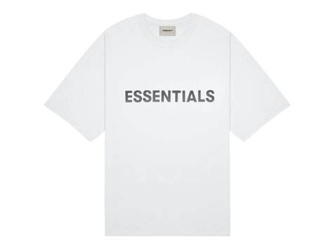 Fear Of God Essentials 3d Silicon Applique Boxy T Shirt White