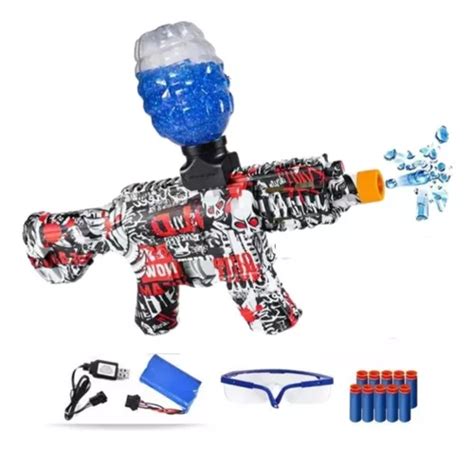 Arma De Gel Metralhadora Bolinha Ak 47 Automática Eletrica