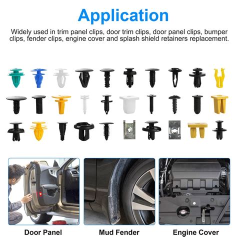 500pcs Plastic Car Body Push Pin Rivet Trim Panel Clips Moulding