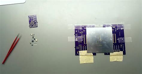 Components Ready To Place On The Board After Applying Solder Paste To