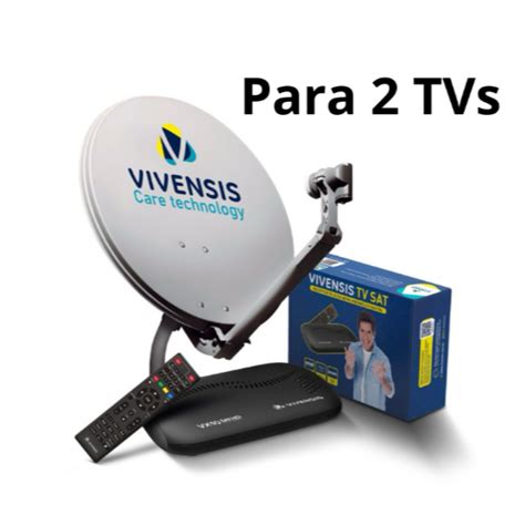 Antena Parabólica Digital Vivensis Dois Receptores Kit Completo