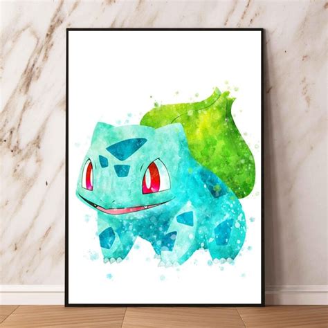 포켓몬 꼬부기 그림 프린트 벽 선물 현대 거실 어린이 액션 피규어 장식 그림 포스터 및 프린트 액션 And 장난감 피규어 1