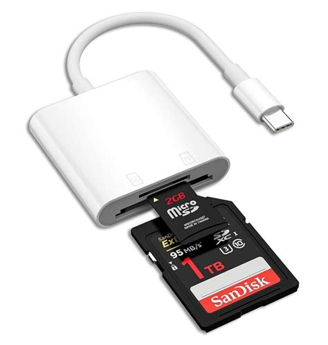 2 In 1 Usb C To Sd 카드 리더 어댑터 타입 Sdtf 메모리 리더기 멀티포트 마이크로 Tf 티몬