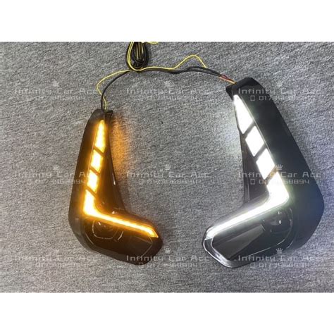 Toyota Hilux Revo Rogue Front FogLamp Cover Led Daylight DRL Shopee Malaysia