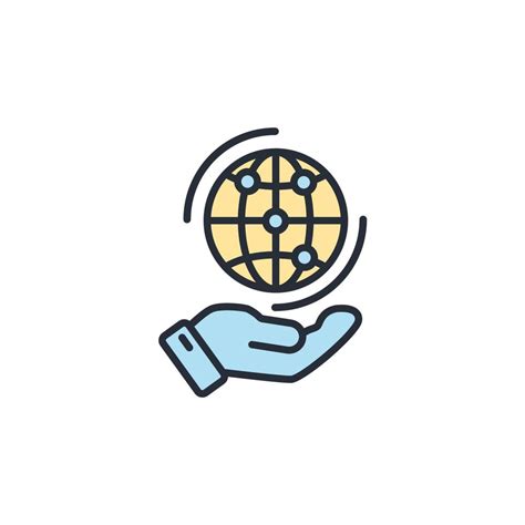Global Networking Icons Symbol Vector Elements For Infographic Web