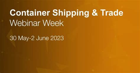 Hrishikesh Chatterjee On Linkedin Container Shipping And Trade Webinar Week