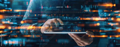 Man With Tablet Tablet And Woman With Data Analysis Safety Software