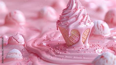 Craft A Liquid 3D Font Design For An Ice Cream Brand With Letters That