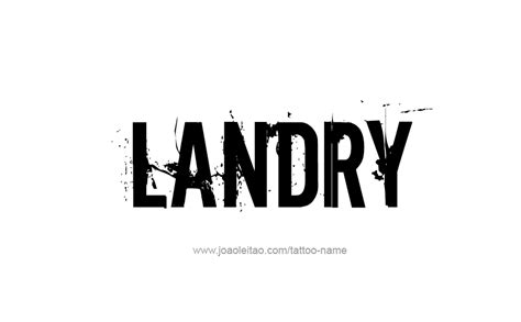 Landry Name Tattoo Designs