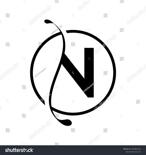 Initial N Logo Design Vector Template Stock Vector Royalty Free