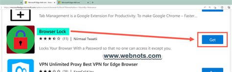 How To Lock Edge Browser With Password Webnots
