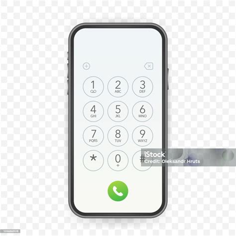스마트 폰 화면에 대한 키패드 휴대 전화에 응용 프로그램 인터페이스 벡터 스톡 일러스트레이션입니다 휴대전화에 대한 스톡 벡터 아트 및 기타 이미지 Istock