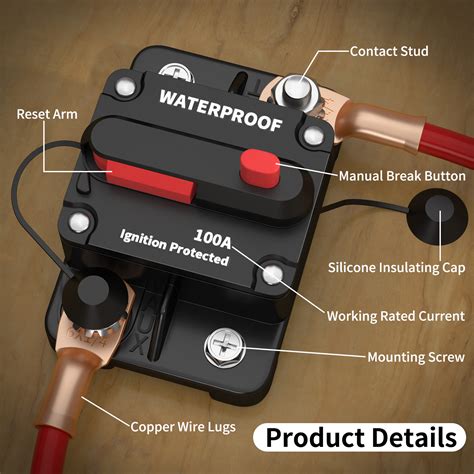 12 24v 30a 250a Waterproof Circuit Breaker With Manual Reset Daier