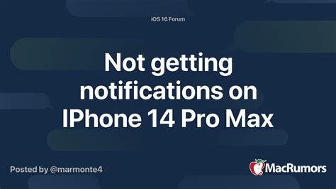 Not Getting Notifications On Iphone 14 Pro Max Macrumors Forums