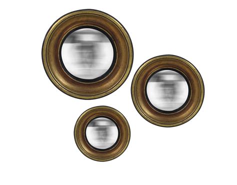 Assortiment De 3 Miroirs Rond Convexe Or Or Diam 23 Cm Leroy Merlin