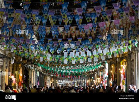 Banners Above The Hamidiyya Souk In The Old City In Damascus Syria