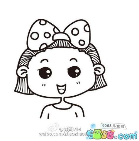 短发女孩简笔画头像简单 简笔画图片大全 普车都