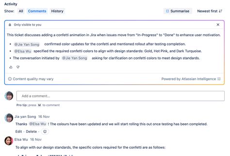 Get Up To Speed On Jira Comments Fast With Ai Summ Atlassian Community