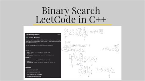 binary search leetcode question solved in c 704 youtube