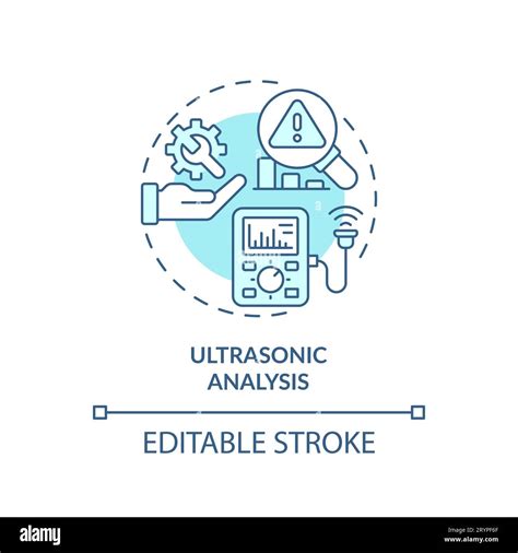 D Blue Thin Linear Icon Ultrasonic Analysis Concept Stock Vector Image Art Alamy