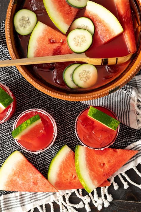 Watermelon Cucumber Margarita Cazuela Cocktail Sweet Life