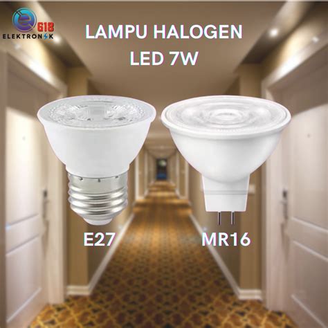 Jual Lampu Halogen Spotlight Led 7 Watt Fitting E27 Mr16 Cob Sorot 7w Lampu Spot Light Tusuk