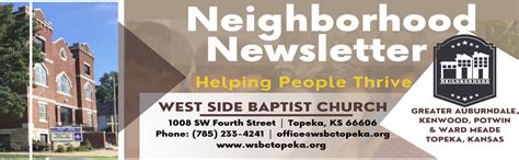 Neighborhood Newsletter West Side Baptist Church Of Topeka Ks