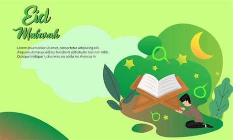 Ramadan Concept Illustration Happy Muslim People Celebrate Holy Month Ramadan Iftar Party