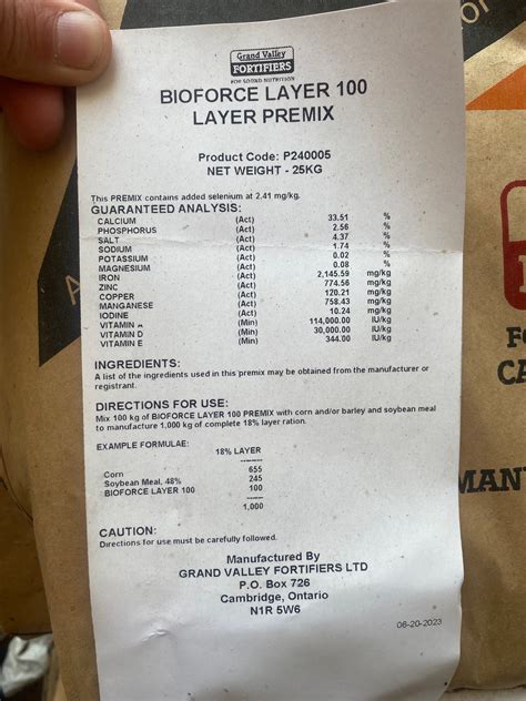 Layer Hen Feed Ration Click Fork