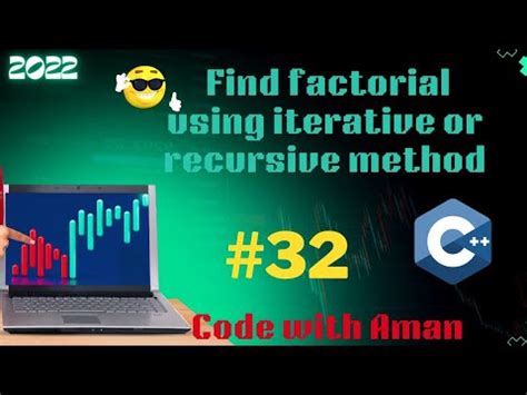 Find Factorial Using Recursive Or Iteractive Method In C Youtube