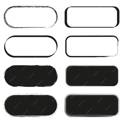 Premium Vector Set Hand Drawn Rectangle Text Box And Frames Vector Illustration Eps 10