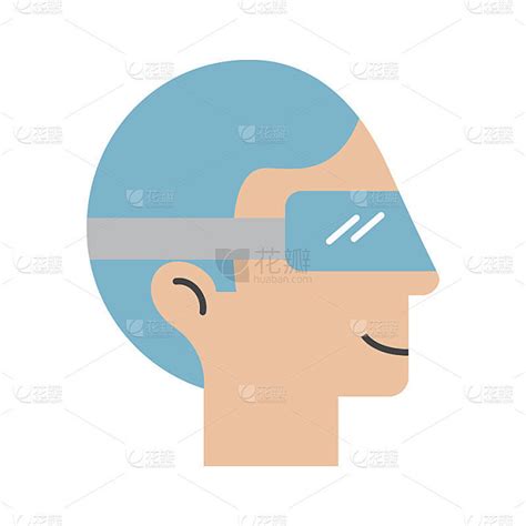 戴着虚拟现实眼镜的男人