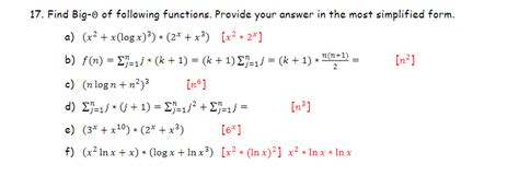 Solved An expalnation for why this is correct Find Big Θ of Chegg com